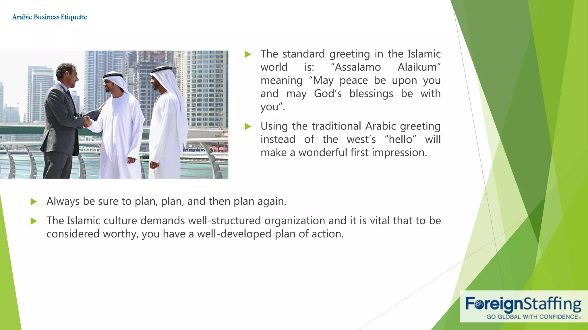 Arabic Business Etiquette | PDF