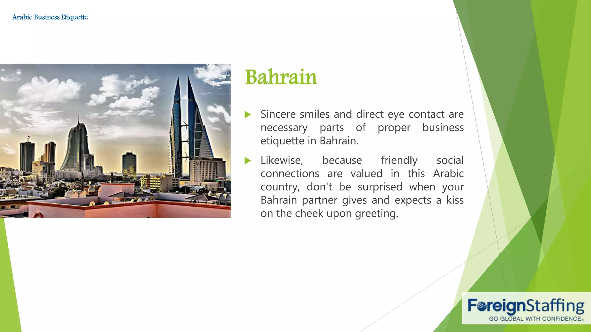 Arabic Business Etiquette | PDF