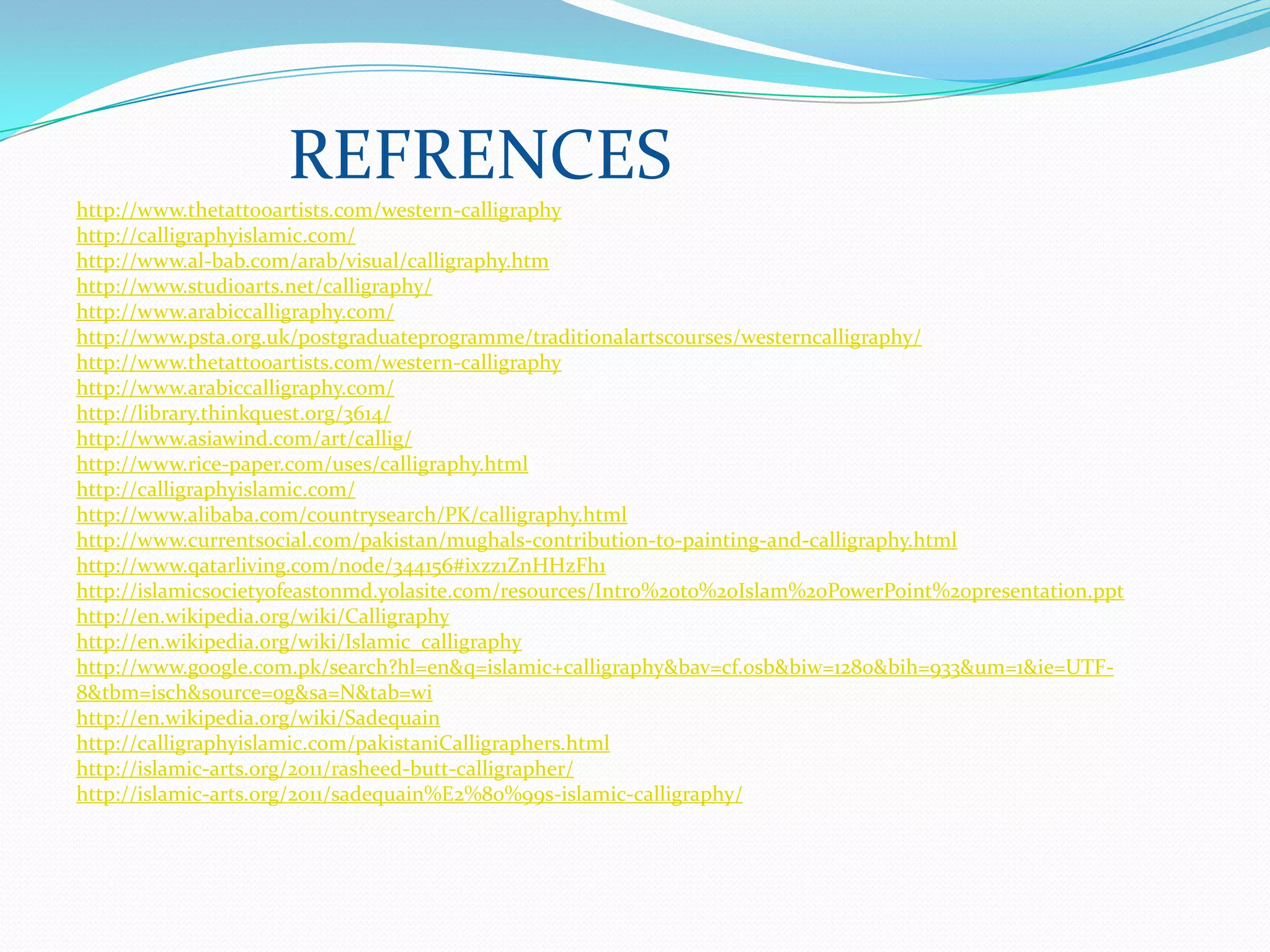 Arabic calligraphy | PPTX