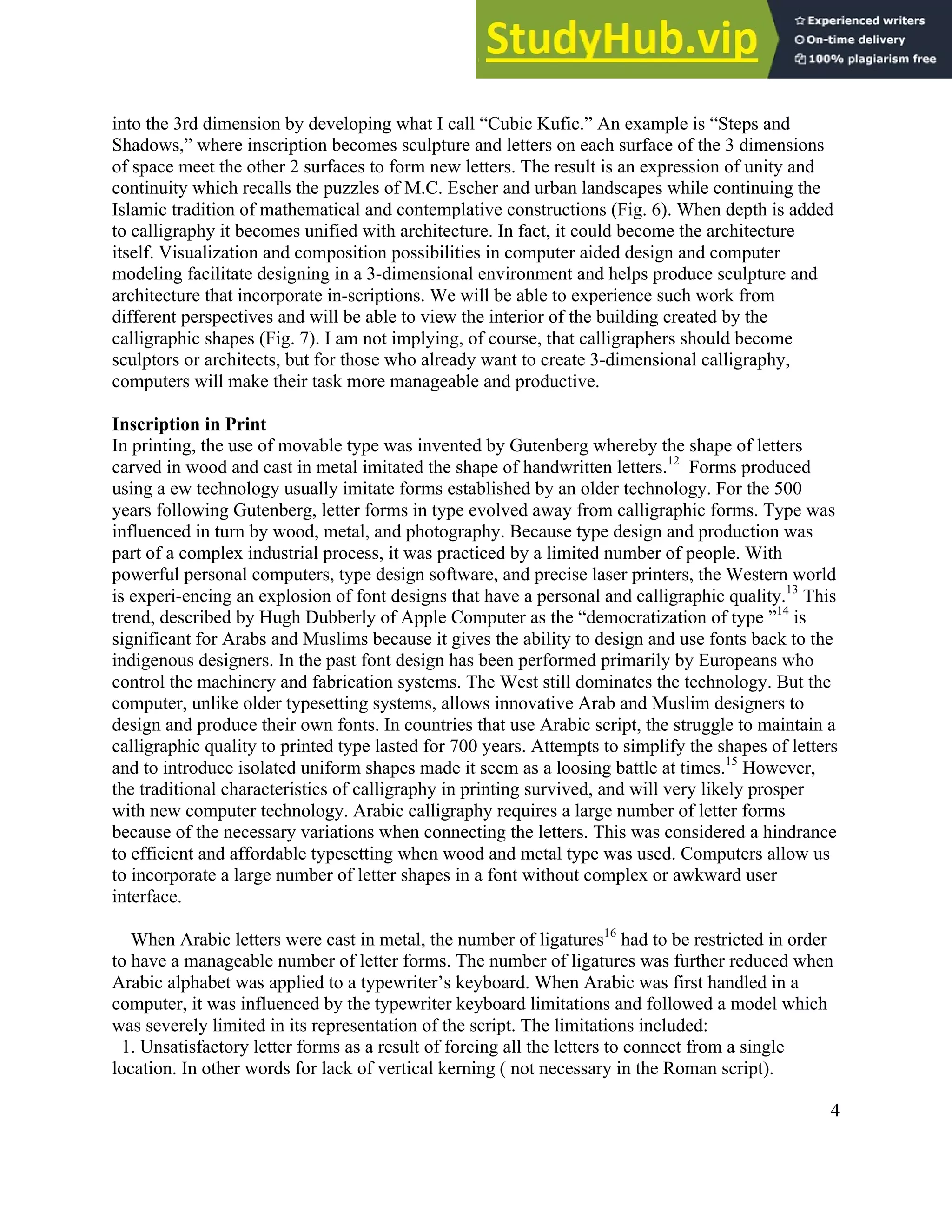 Arabic Calligraphy In Digital Age | PDF