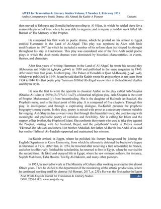 Arabic Contemporary Poetic Drama Ali Ahmed Ba Kathir A Pioneer - المسرح ...