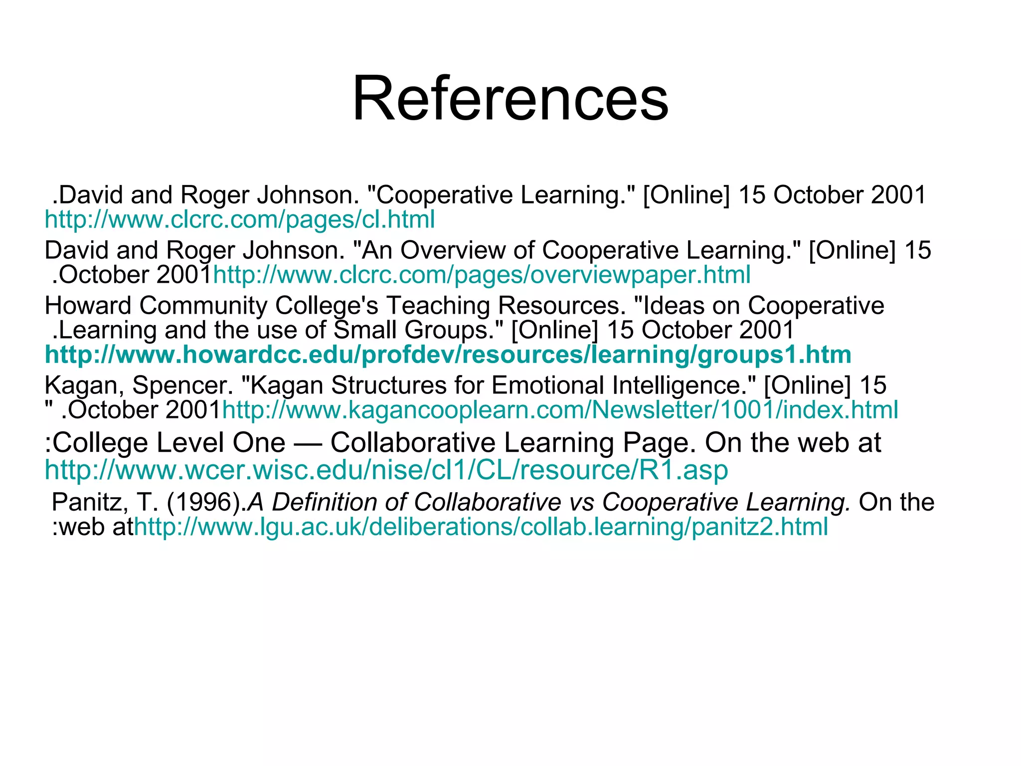 Arabic cooperative learning | PPT