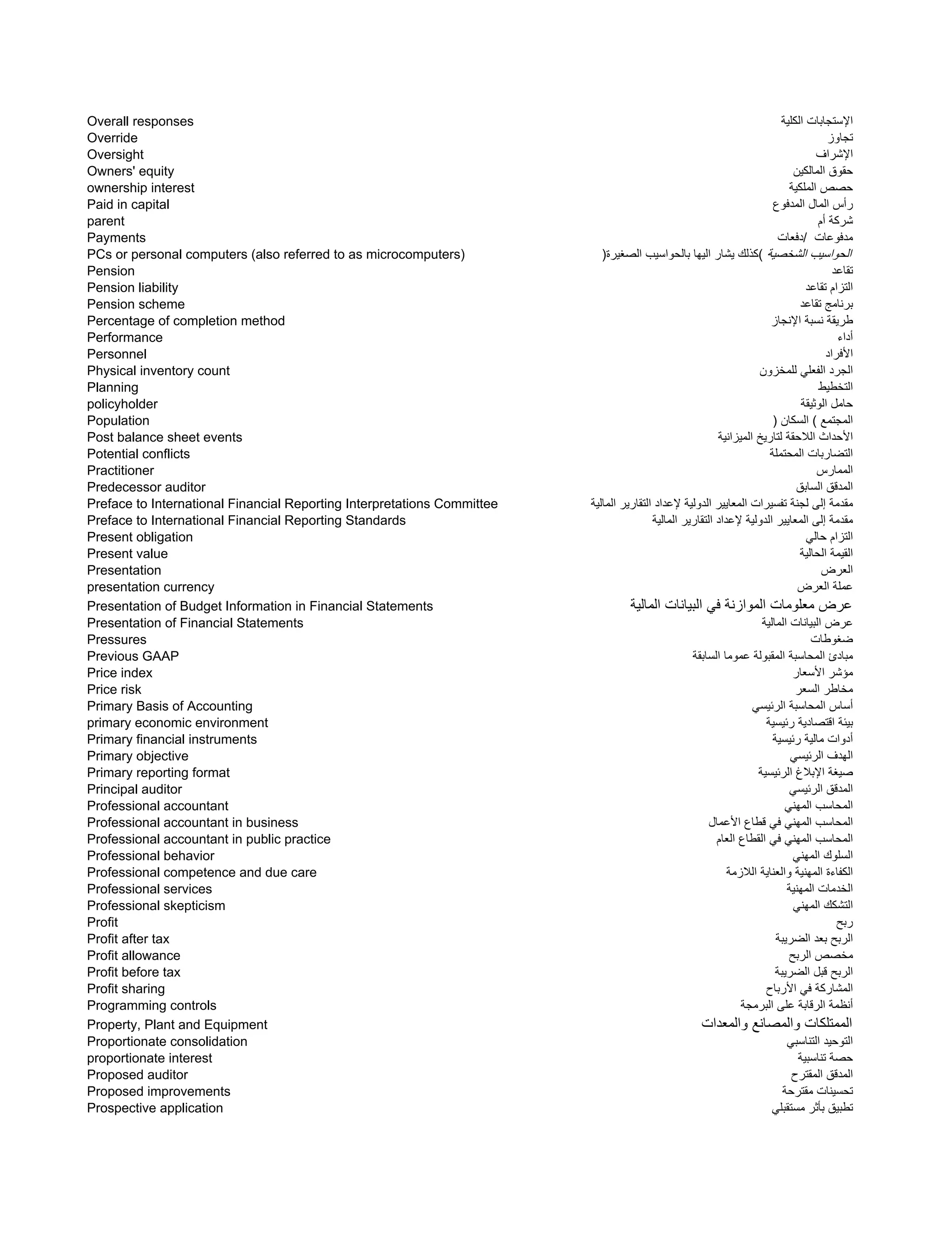 Arabic financial terms | PDF