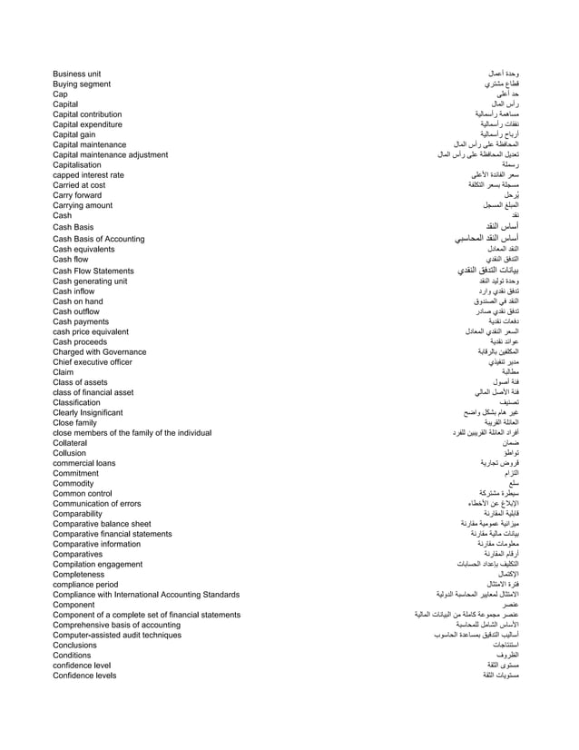 Arabic financial terms | PDF | Business Accounting & Finance | Business