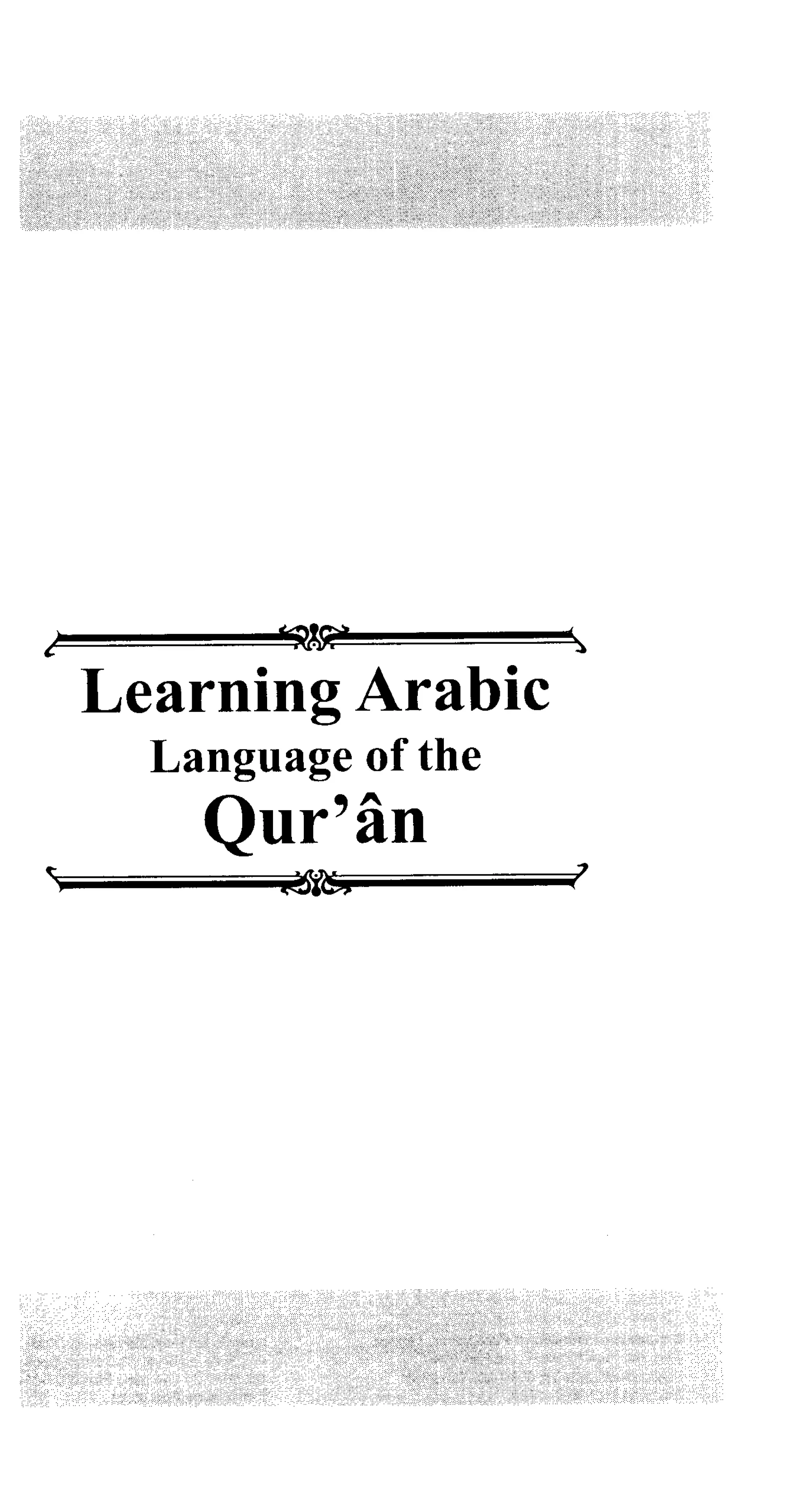 Arabic grammar learning arabic-language_of_the_quran | PDF