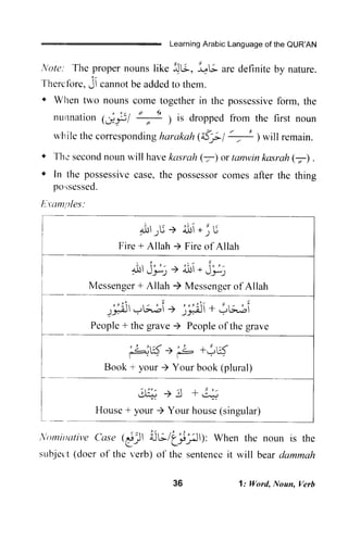 Arabic grammar learning arabic-language_of_the_quran | PDF