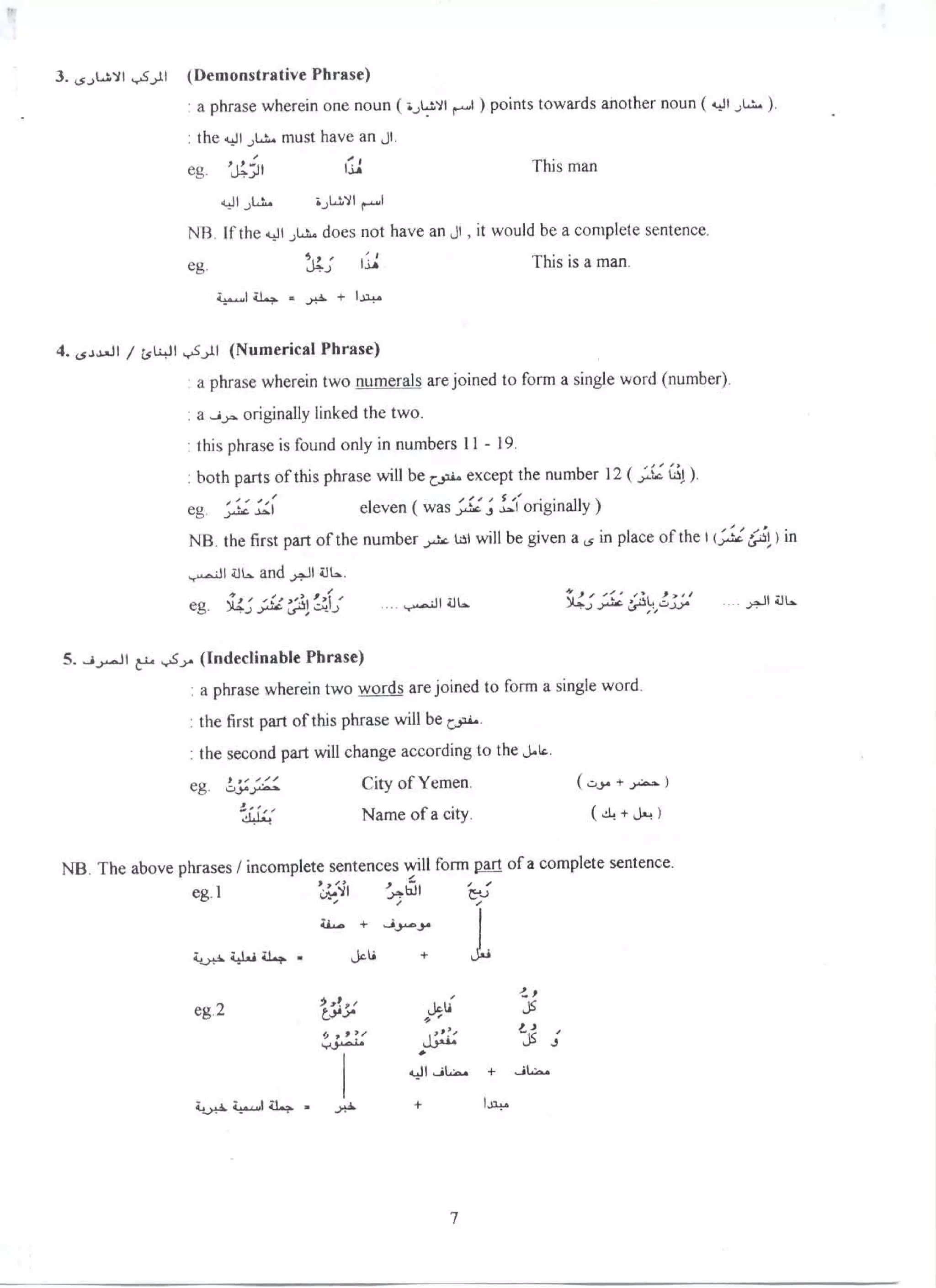 Arabic grammar – easy syntax (arabic english) | PDF