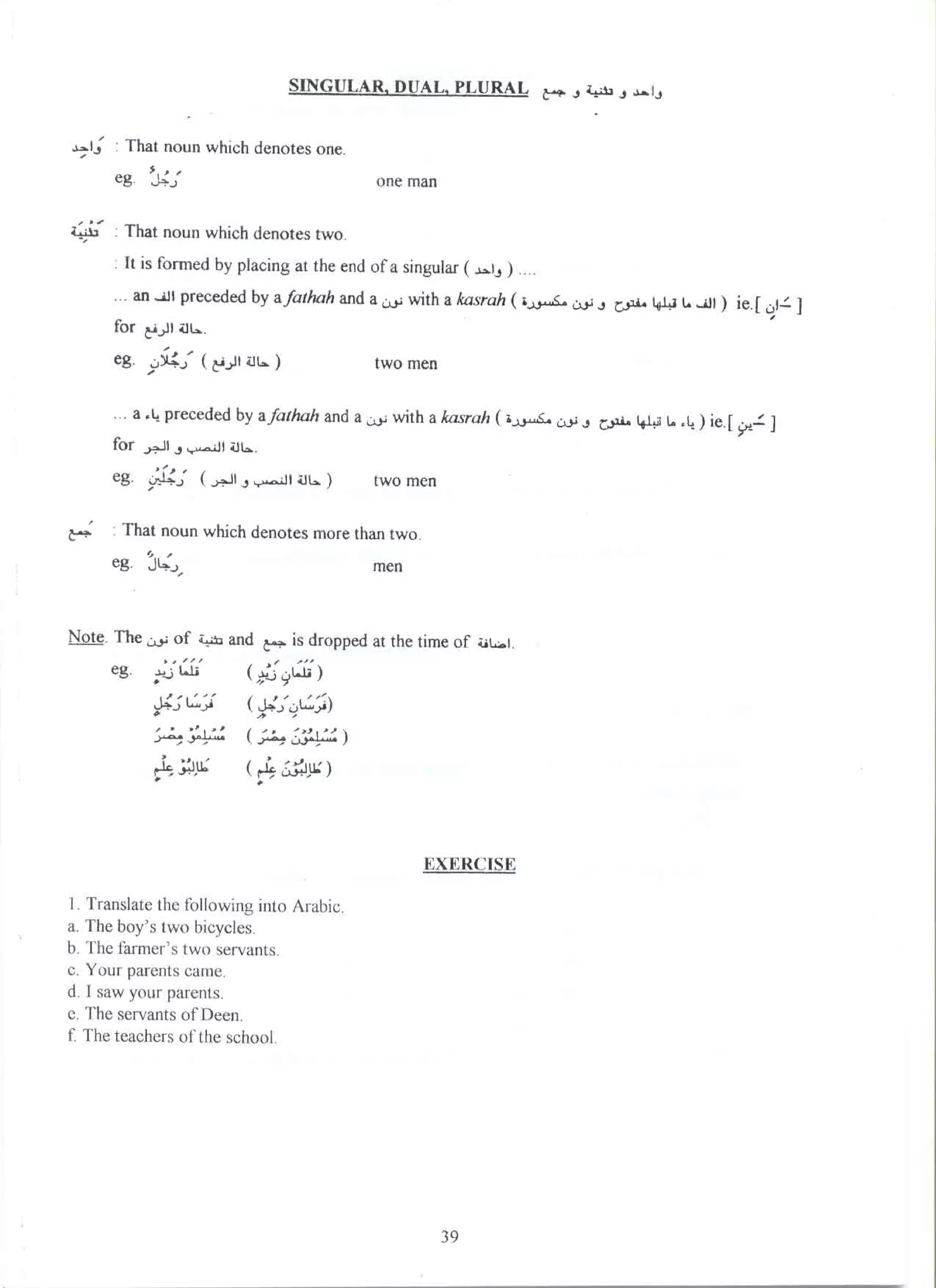 Arabic grammar – easy syntax (arabic english) | PDF