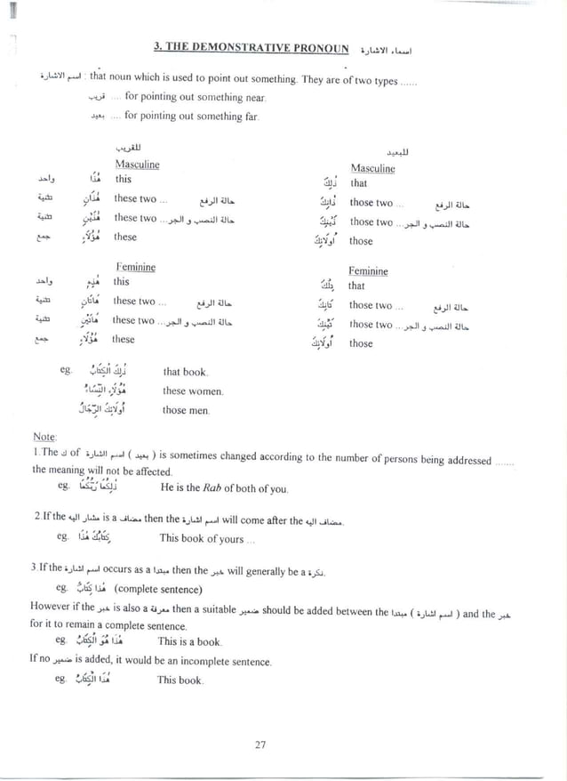 Arabic grammar – easy syntax (arabic english) | PDF