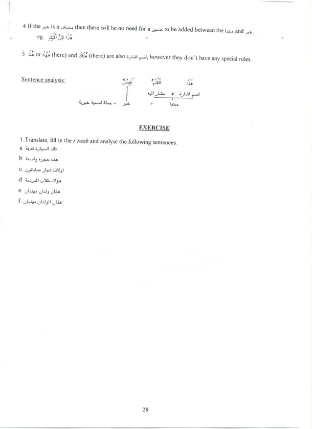 Arabic grammar – easy syntax (arabic english) | PDF