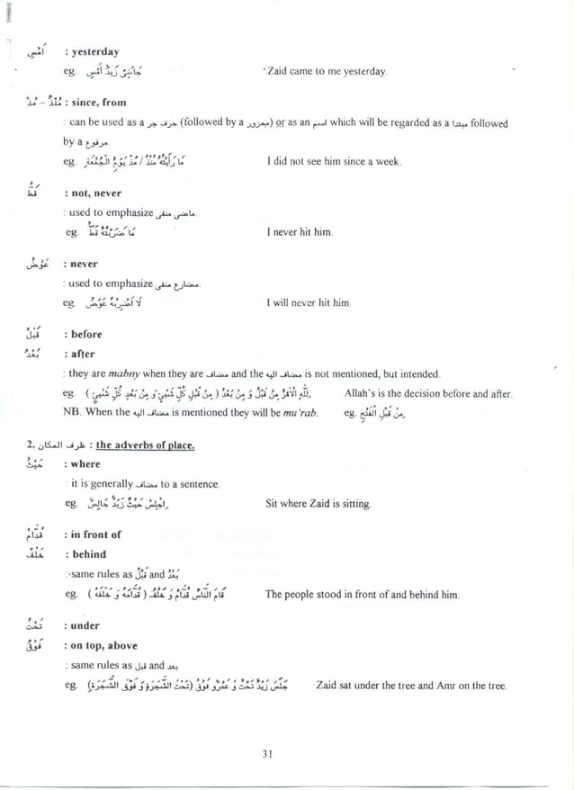 Arabic grammar – easy syntax (arabic english) | PDF