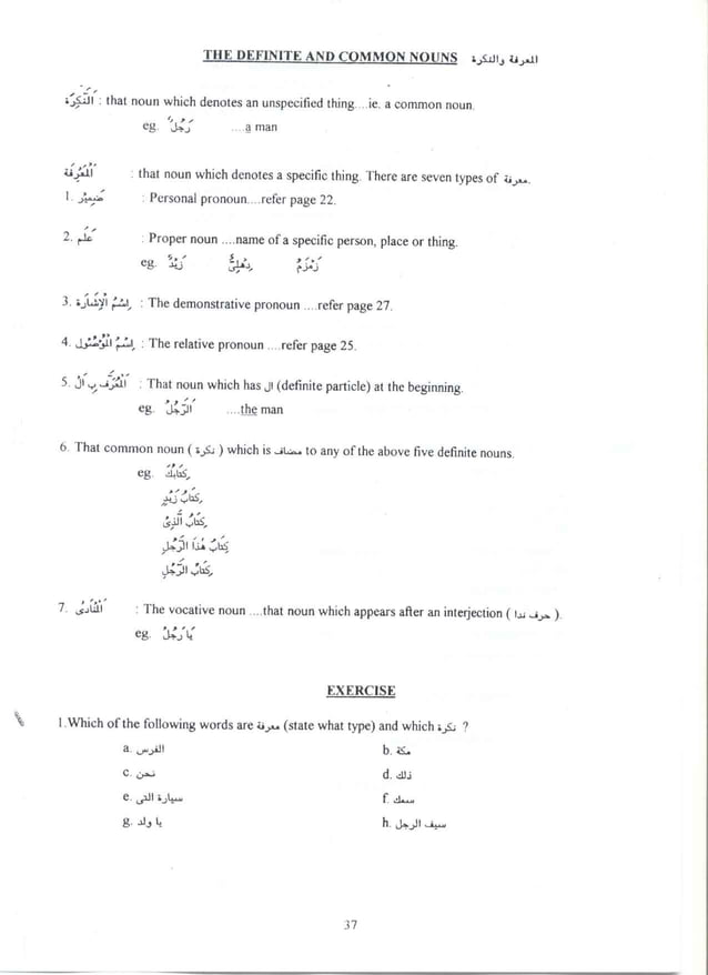 Arabic grammar – easy syntax (arabic english) | PDF