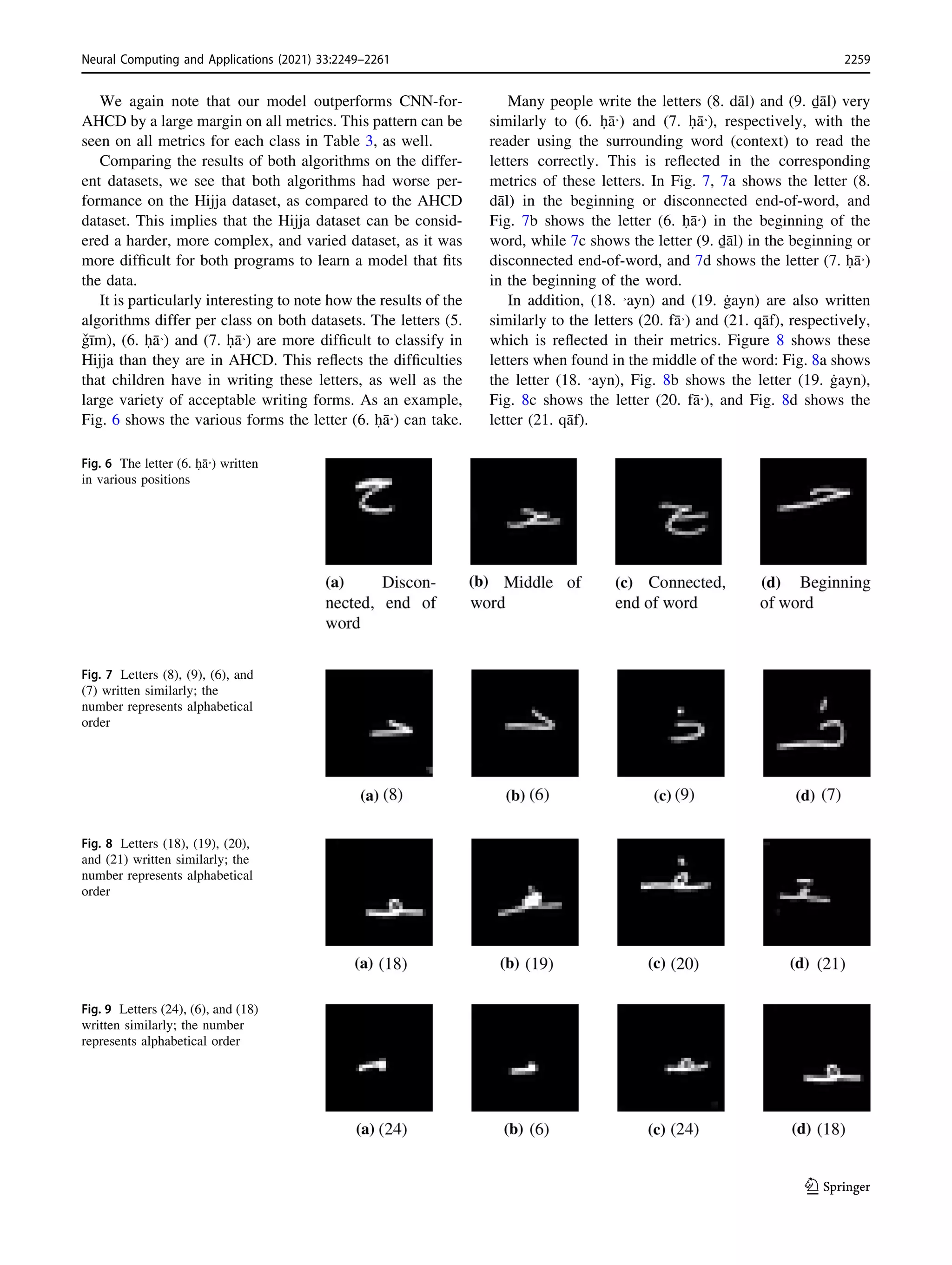 Arabic Handwriting Recognition System Using Convolutional Neuralpdf