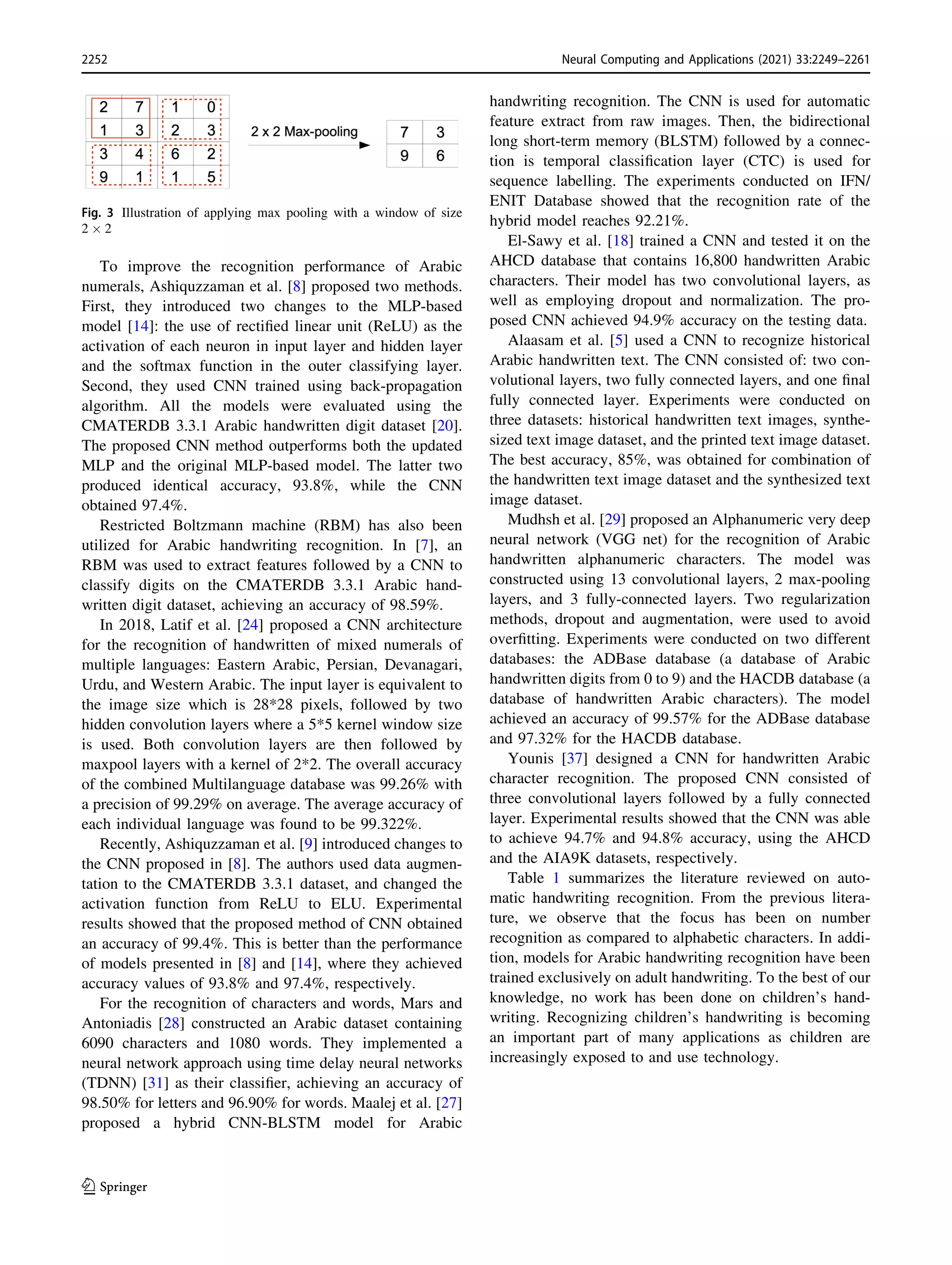 Arabic Handwriting Recognition System Using Convolutional Neural Pdf