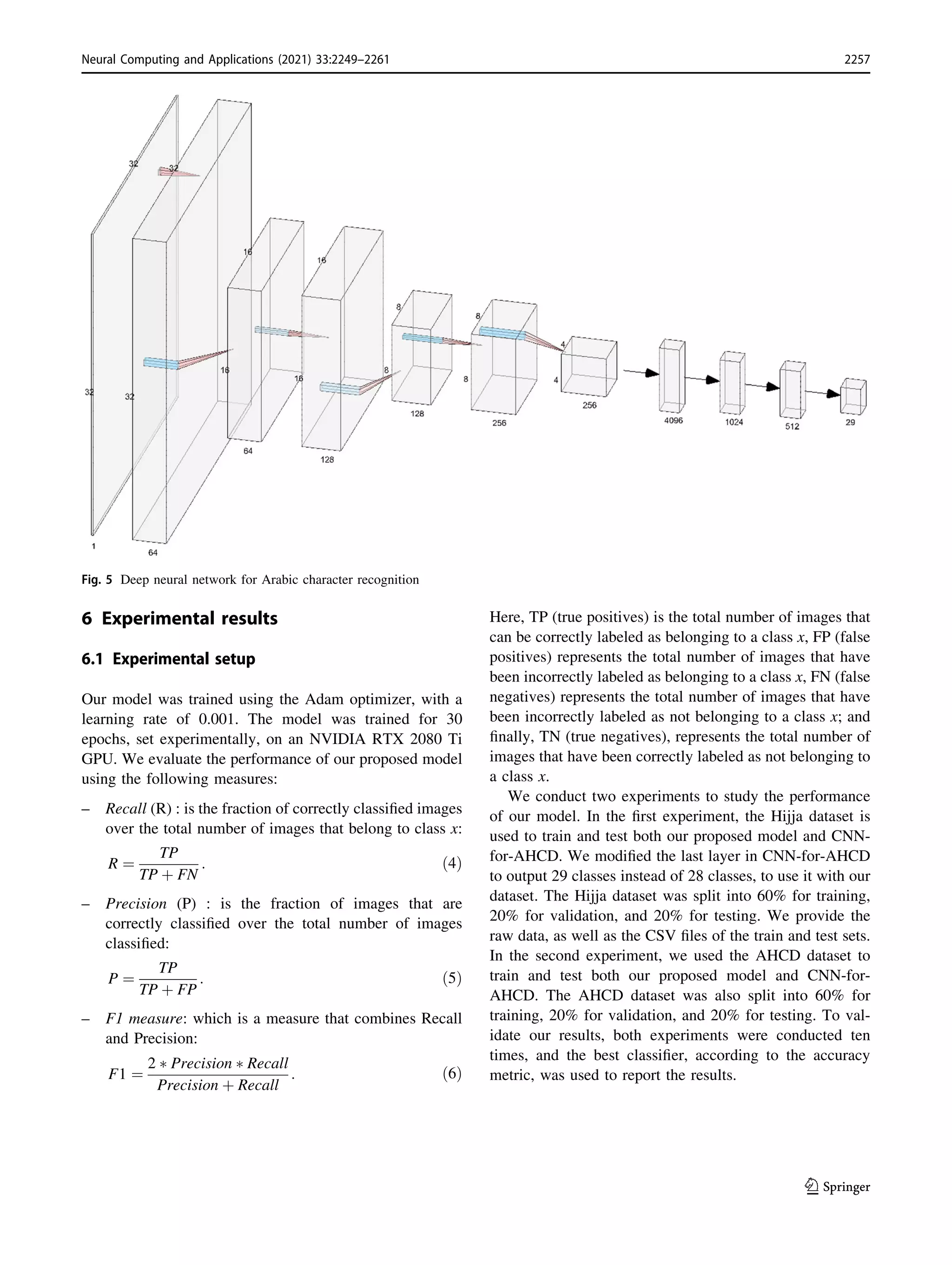 Arabic Handwriting Recognition System Using Convolutional Neural Pdf