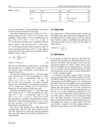 Arabic handwriting recognition system using convolutional neural.pdf | Artificial Intelligence ...