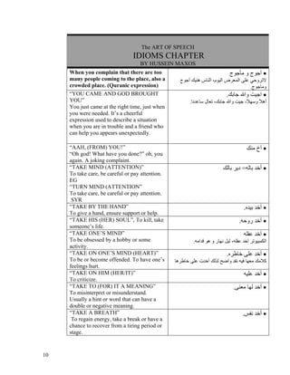 Arabic Idioms - LANE 424 | PDF