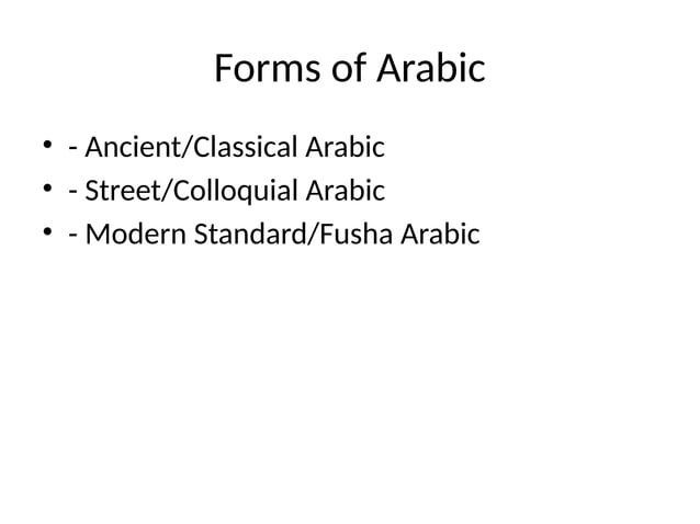 arabic_intro_presentation for who wants to learn arabic | PPT