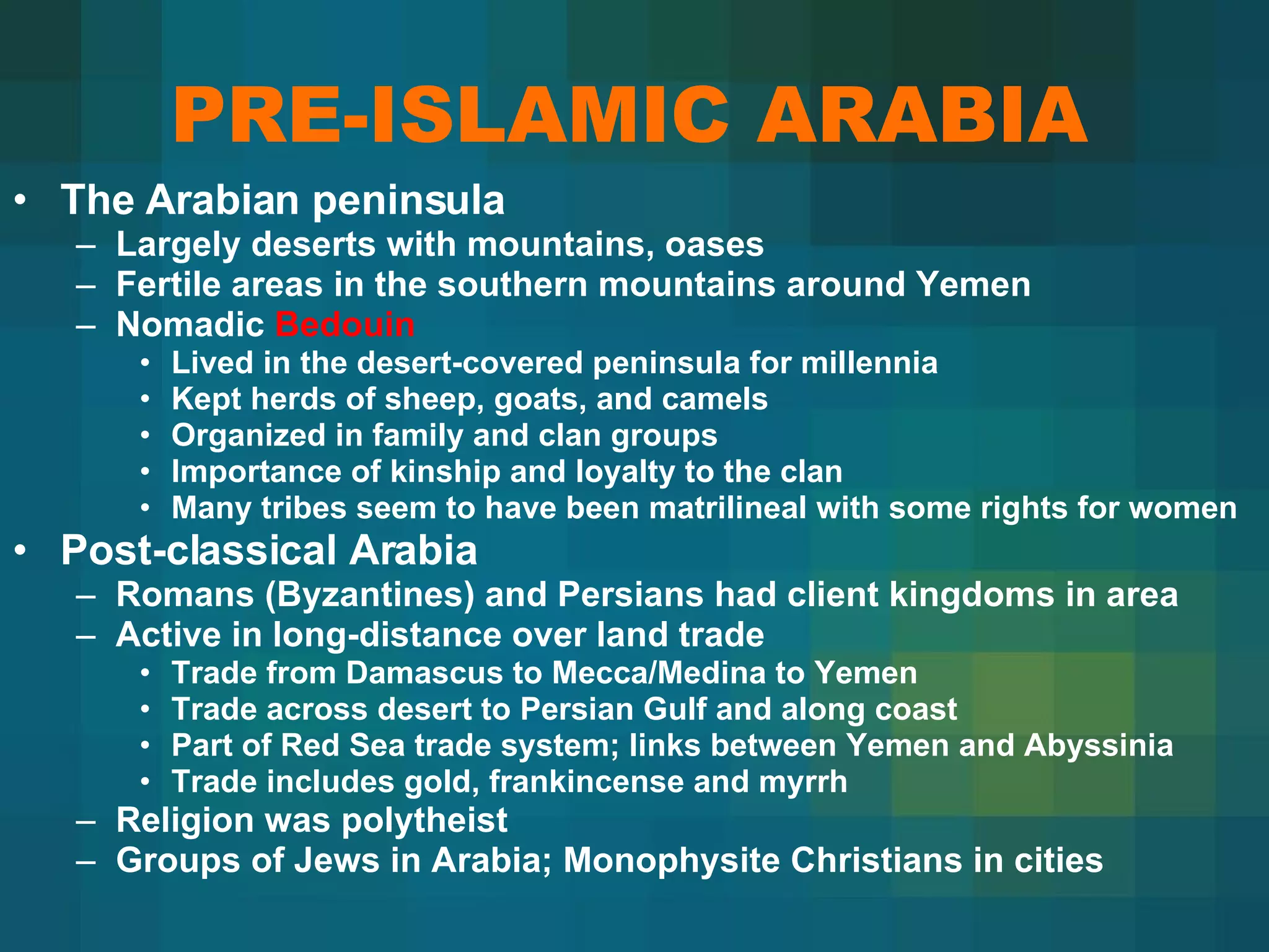 Arabic Islamic World | PPT