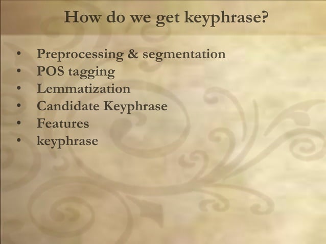 Arabic Key Phrase Extraction Pptx