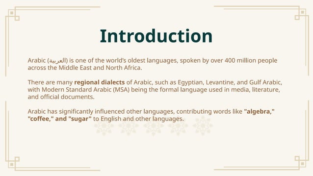 Arabic Language Lesson “greetings/numbers/colors” | PPTX | Islam ...