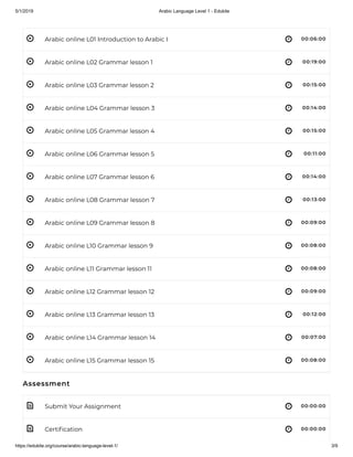 Arabic Language Level 1 - Edukite | PDF