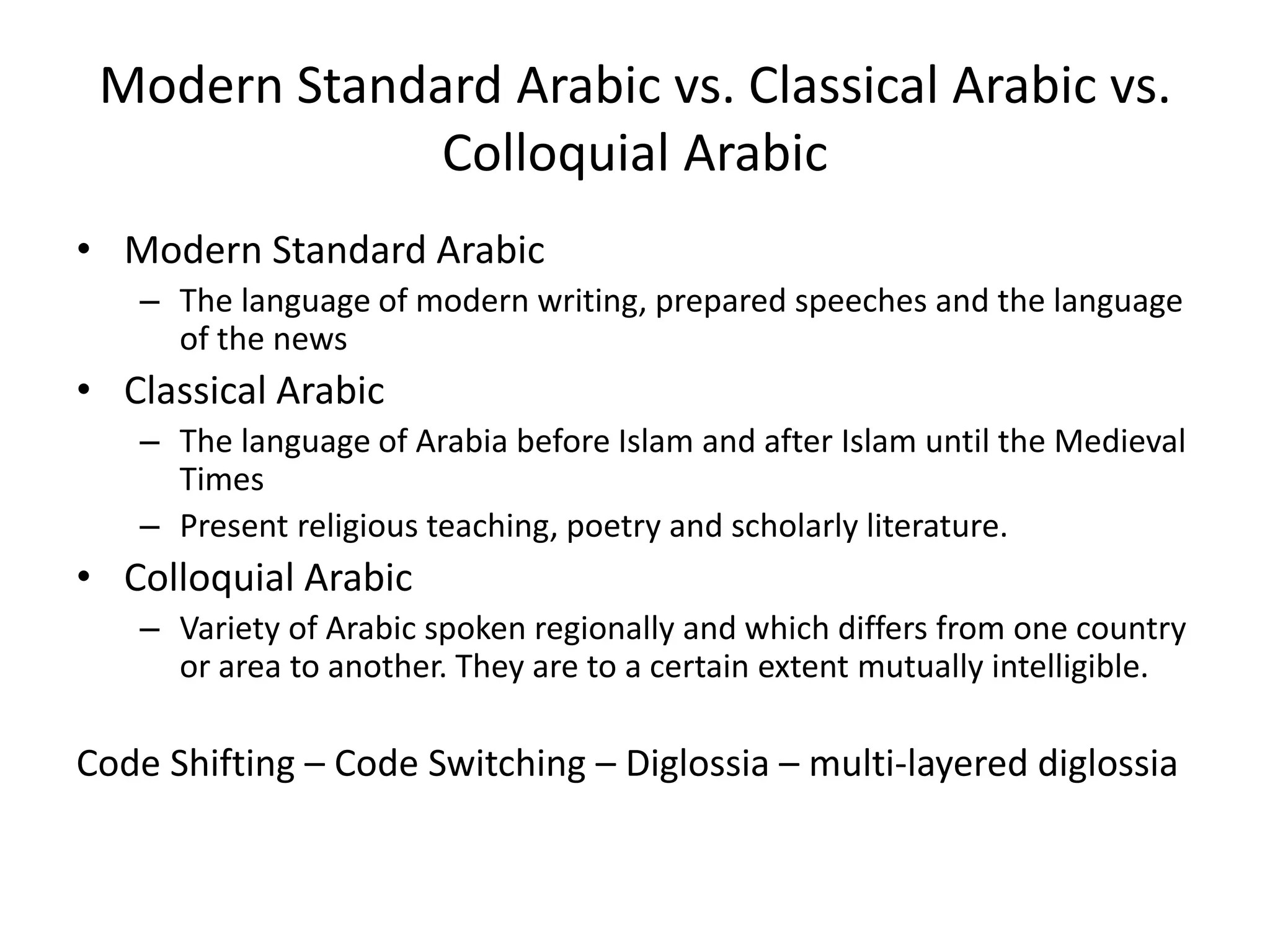 Arabic language presentation 01 | PDF