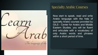 Arabic Learning Classes | PPTX
