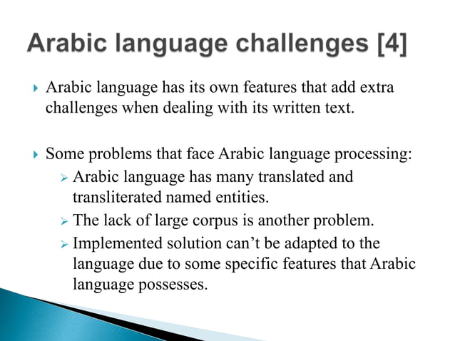 MoM2010: Arabic natural language processing | PPTX