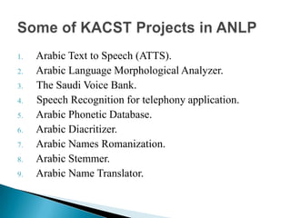 MoM2010: Arabic natural language processing | PPTX