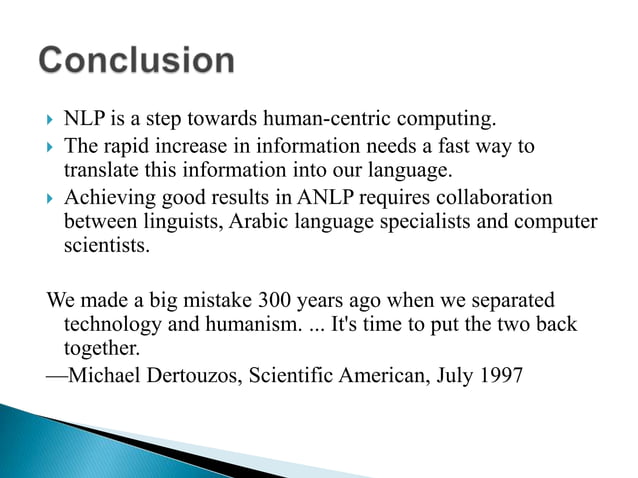 MoM2010: Arabic natural language processing | PPTX