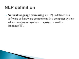 MoM2010: Arabic natural language processing | PPTX