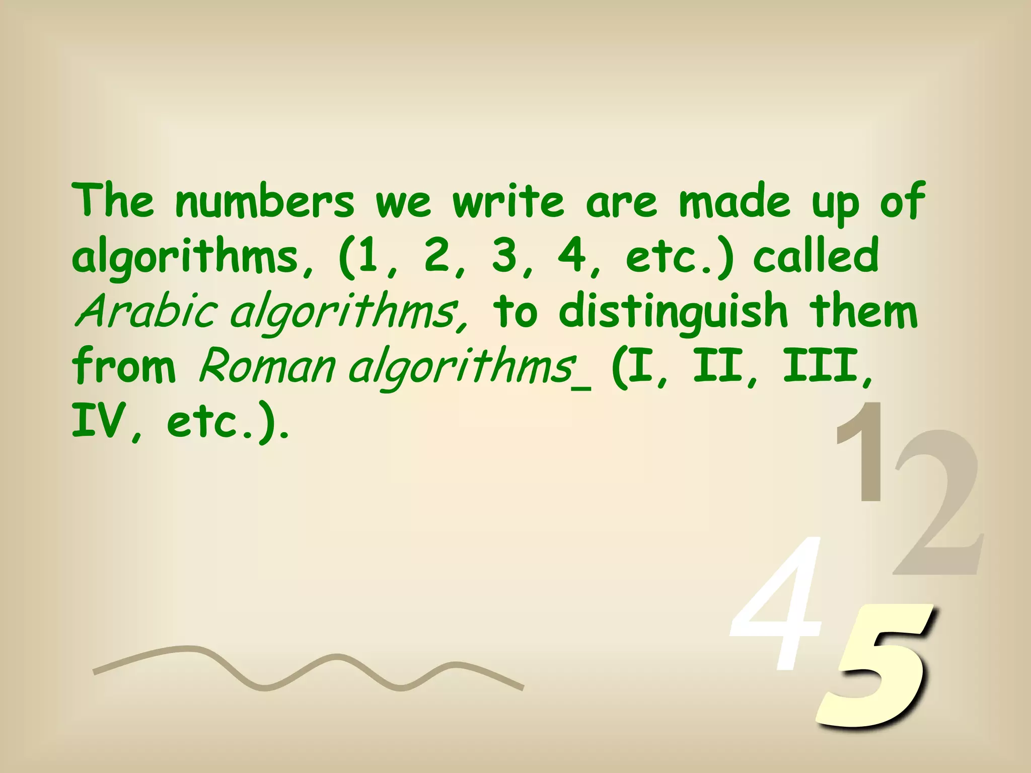 Arabic numbers | PPS