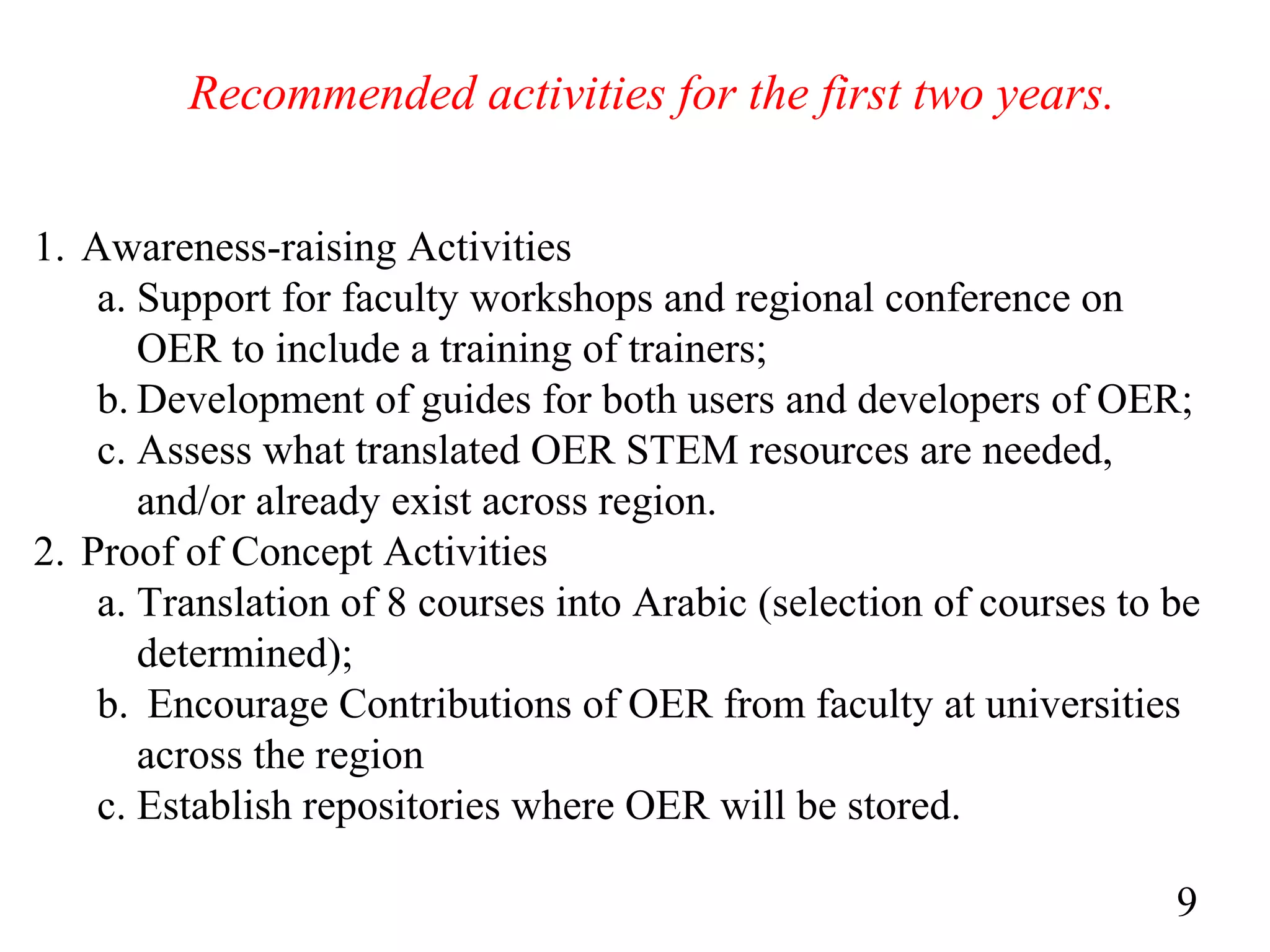 Arabic OER and Open book project | PPT
