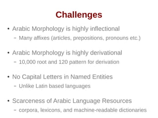 Arabic Question Answering: Challenges, Tasks, Approaches, Test-sets ...