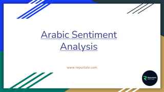 Arabic sentiment analysis | PPTX