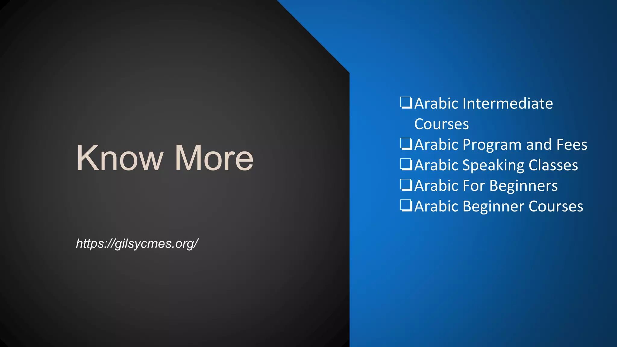 Arabic speaking classes | PPT