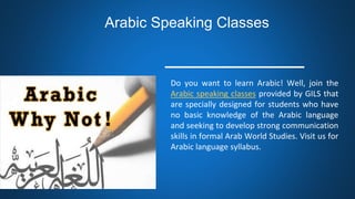 Arabic speaking classes | PPT