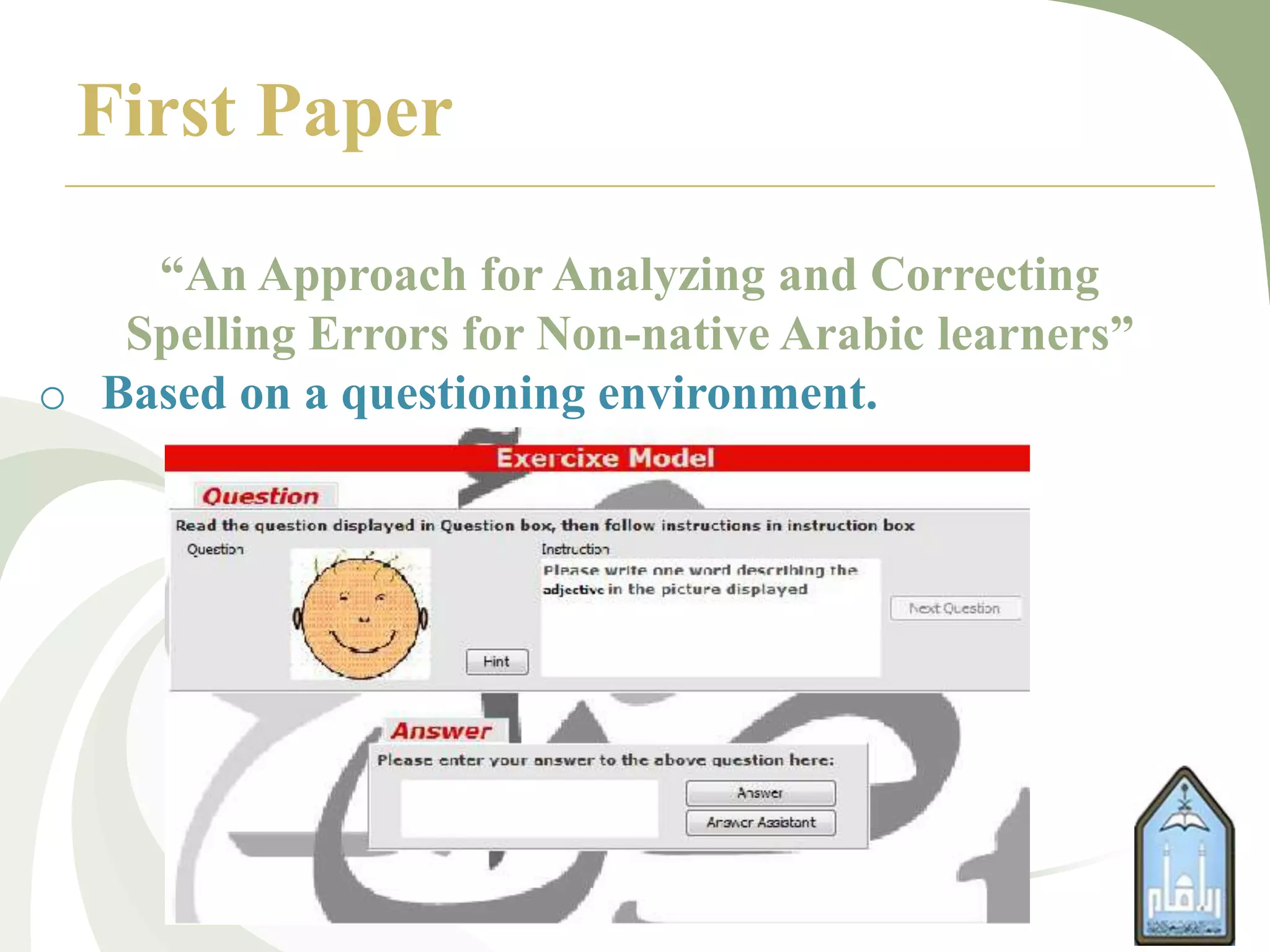 Arabic spell checkers | PPTX