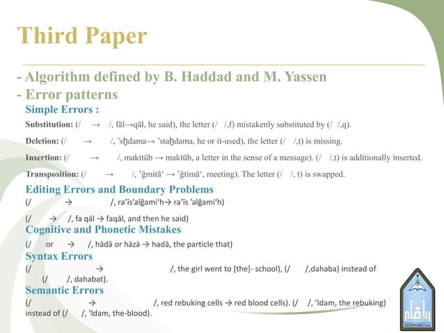 Arabic spell checkers | PPT