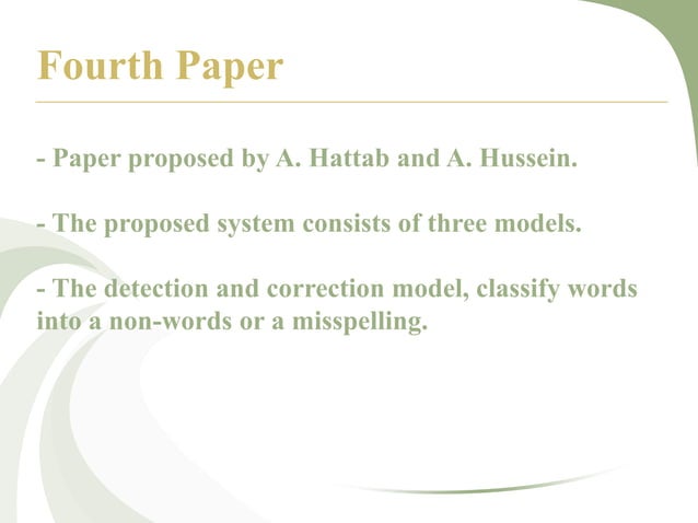 Arabic spell checkers | PPT