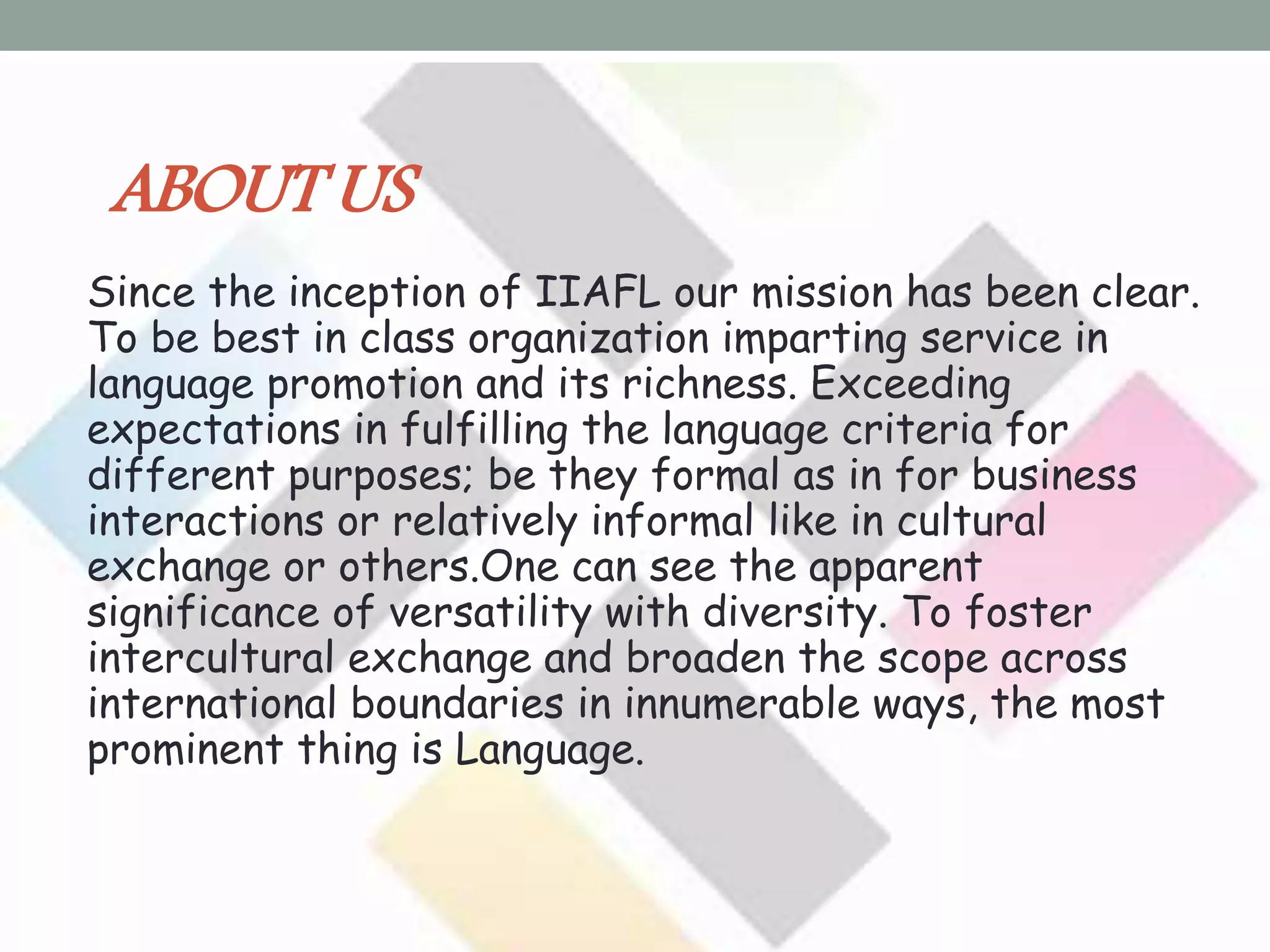 ARABIC TRAINING INSTITUTE | PPTX