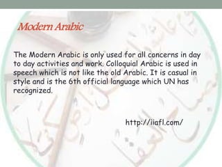 ARABIC TRAINING INSTITUTE | PPT