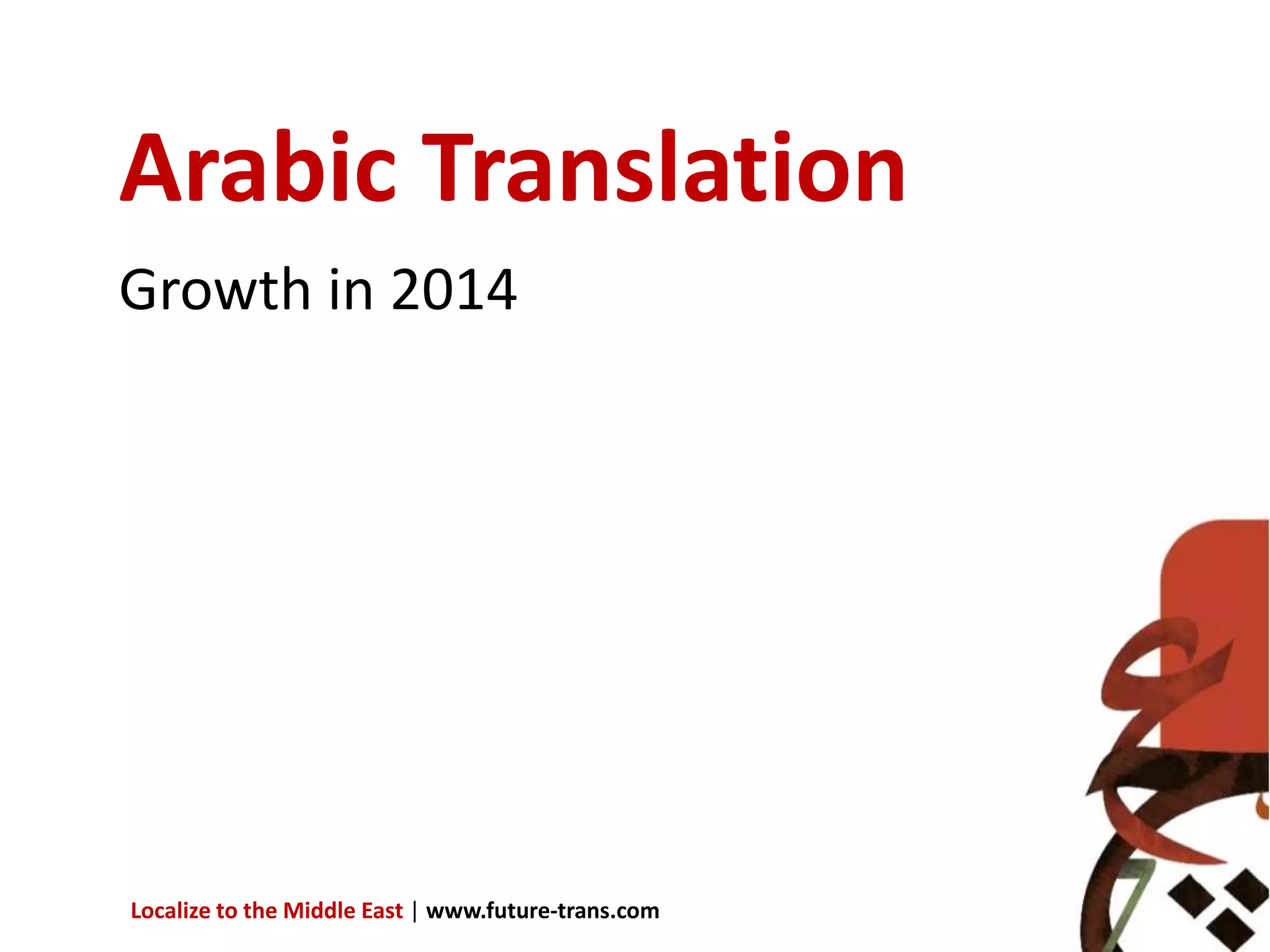 Arabic Translation Growth In 2014 | PPTX