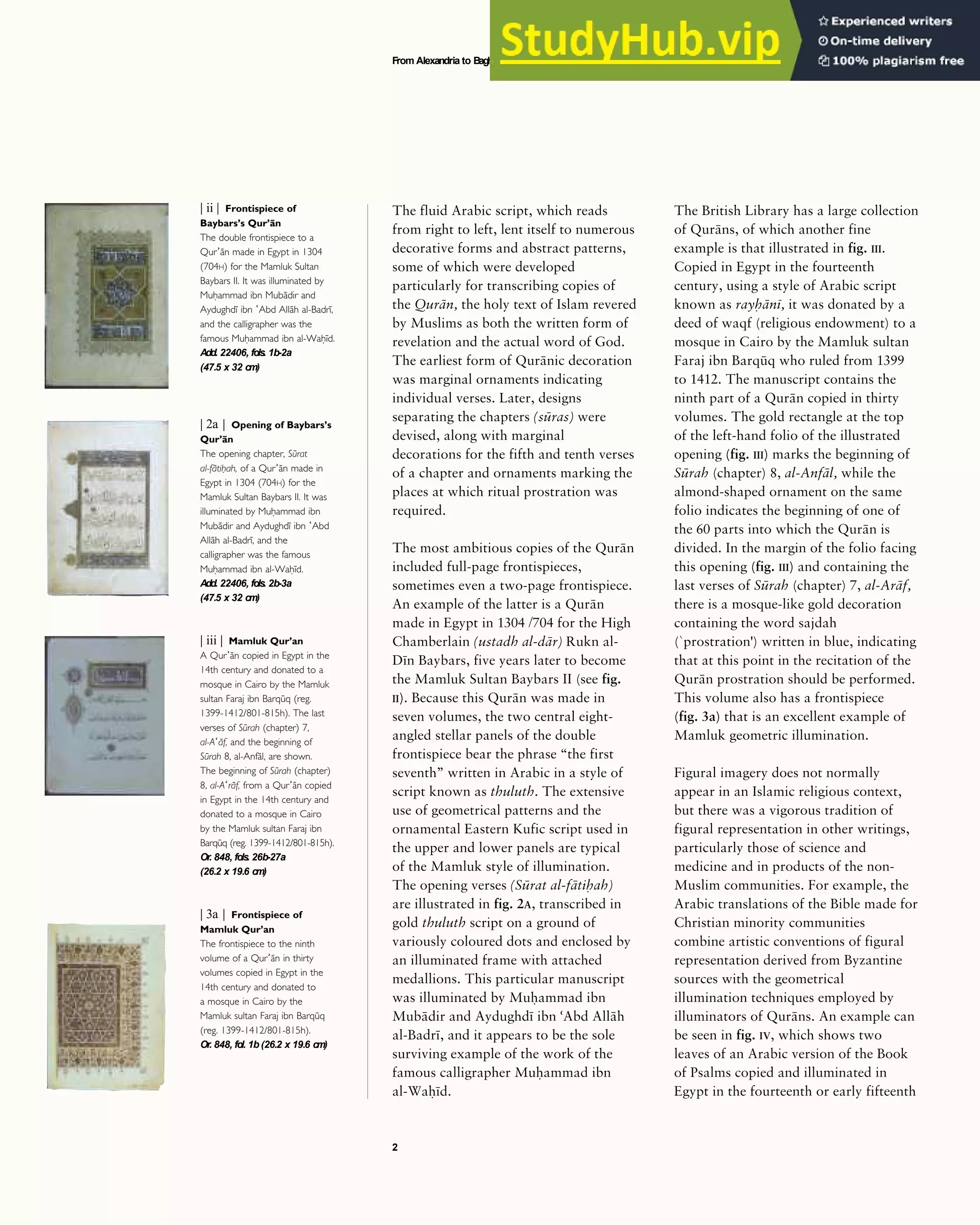 Arabic Treasures of the British Library From Alexandria to Baghdad and ...