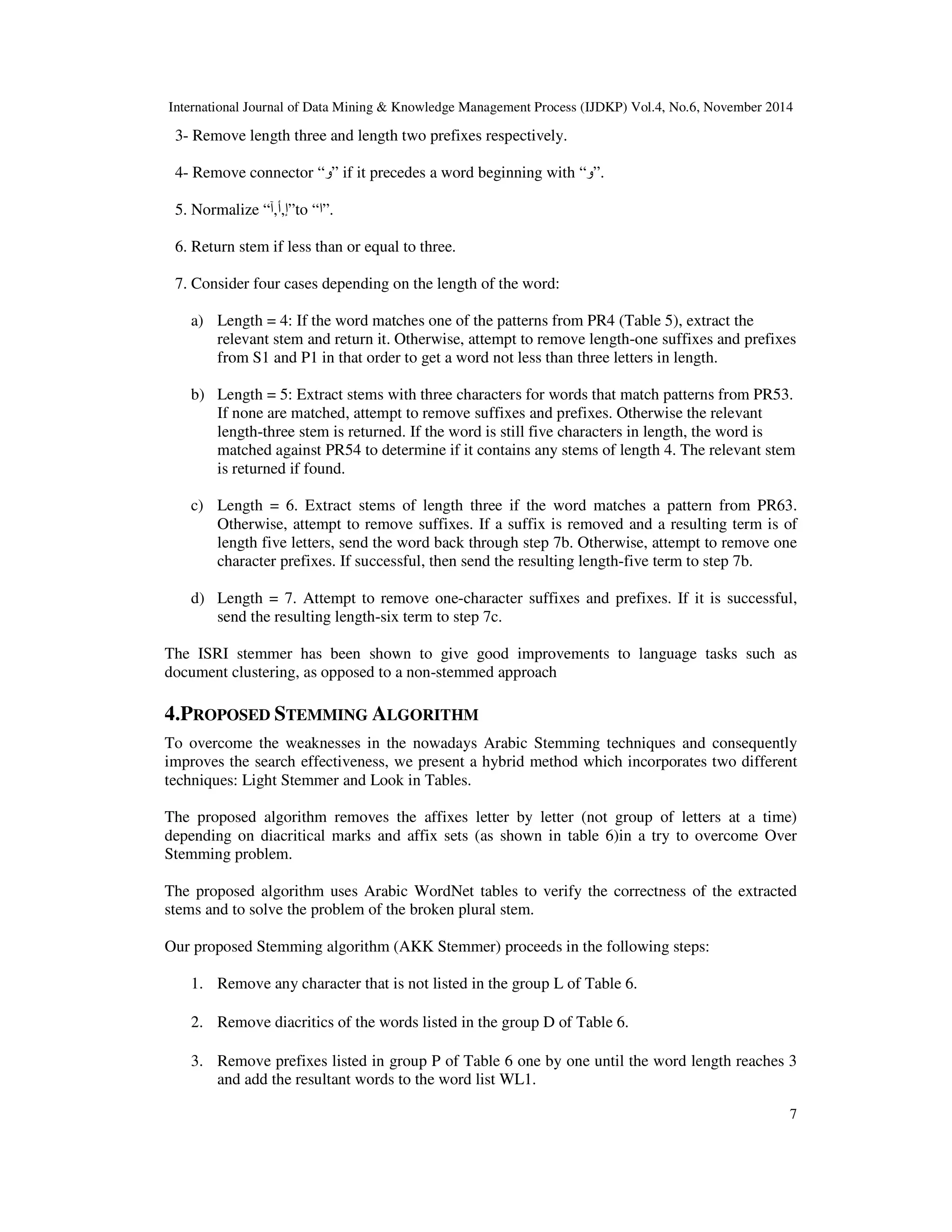Arabic Words Stemming Approach Using Arabic Wordnet Pdf Search