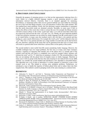 Arabic words stemming approach using arabic wordnet | PDF | Search | Internet