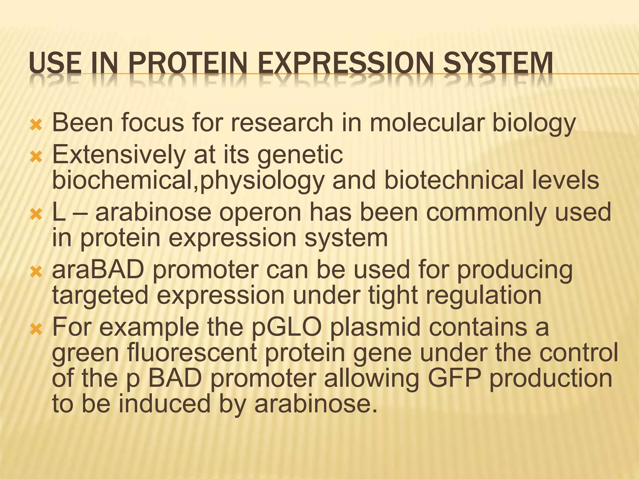 Arabinose operon and their regulation and arac | PPTX