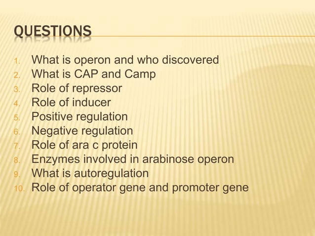 Arabinose operon and their regulation and arac | PPTX