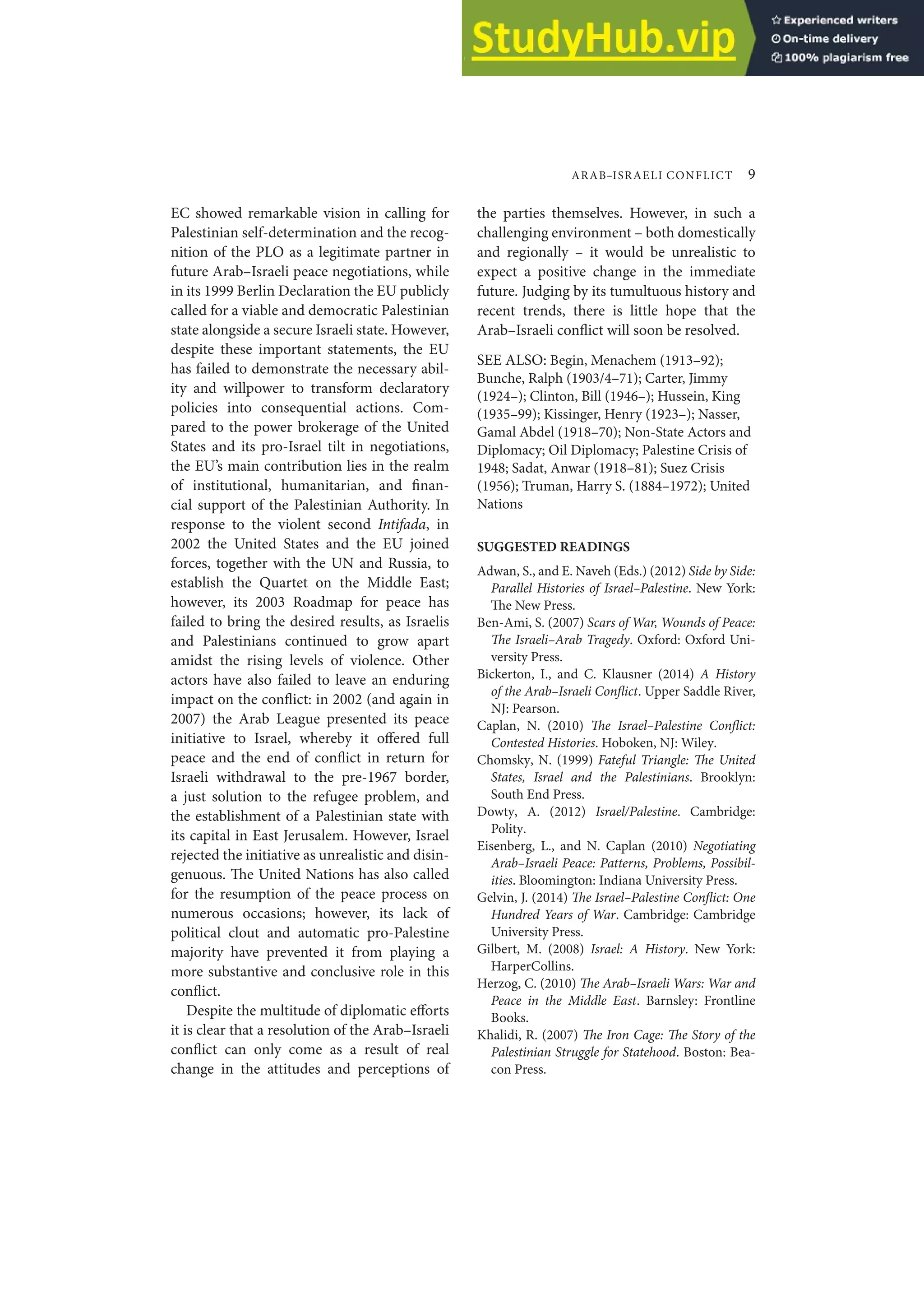 Arab Israeli Conflict | PDF